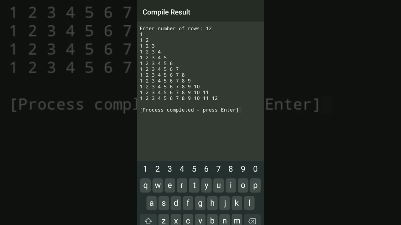 Program to Print a Half-Pyramid Using Numbers
