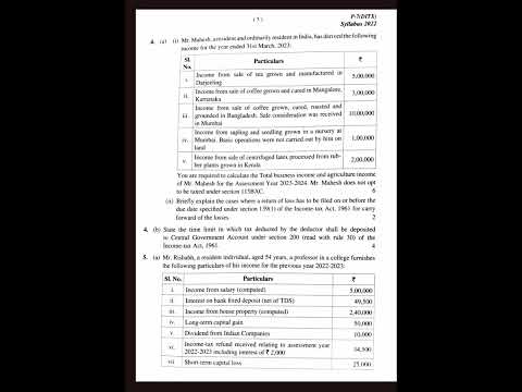 Direct tax and indirect tax | Questions paper 2023 #ca #cma #cs #notes #viral #video #youtubeshorts