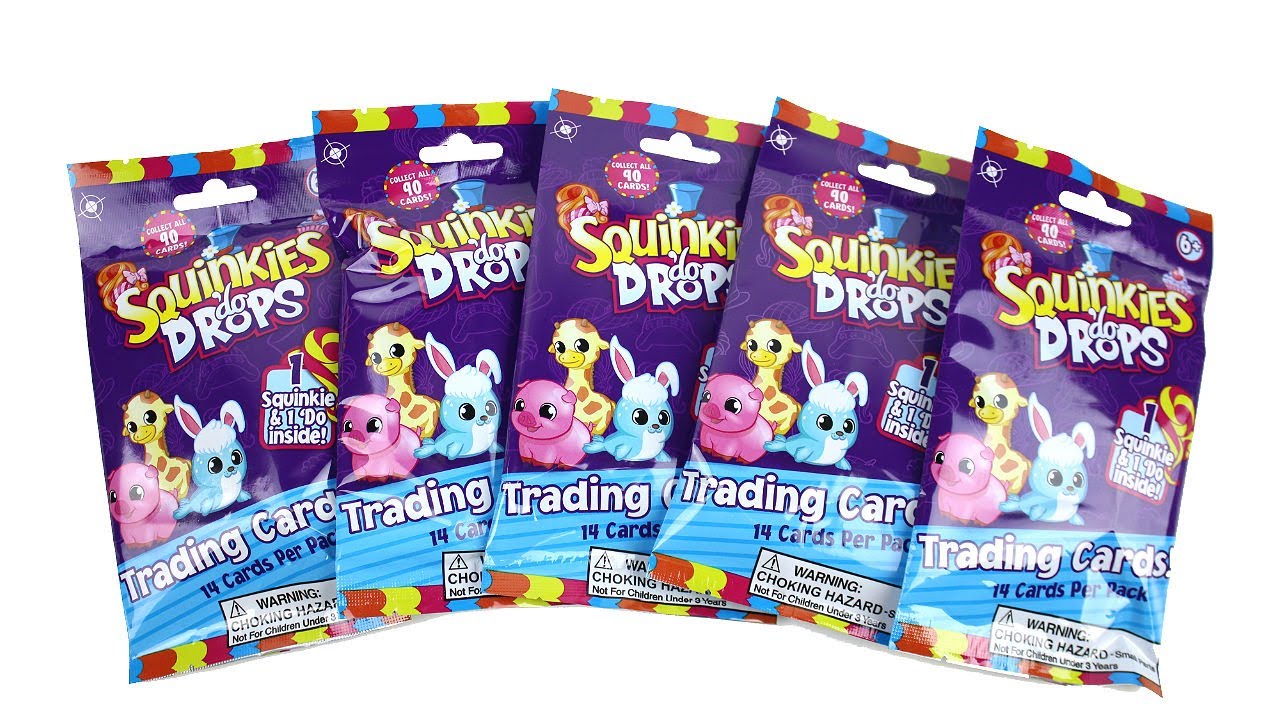 Squinkies Do Drops Trading Cards Packs Unboxing Toy Review
