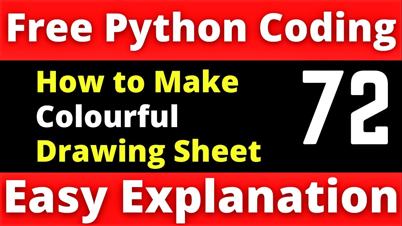 How to Make Colorful Drawing Sheet in Python -  Coding for Kids in Python