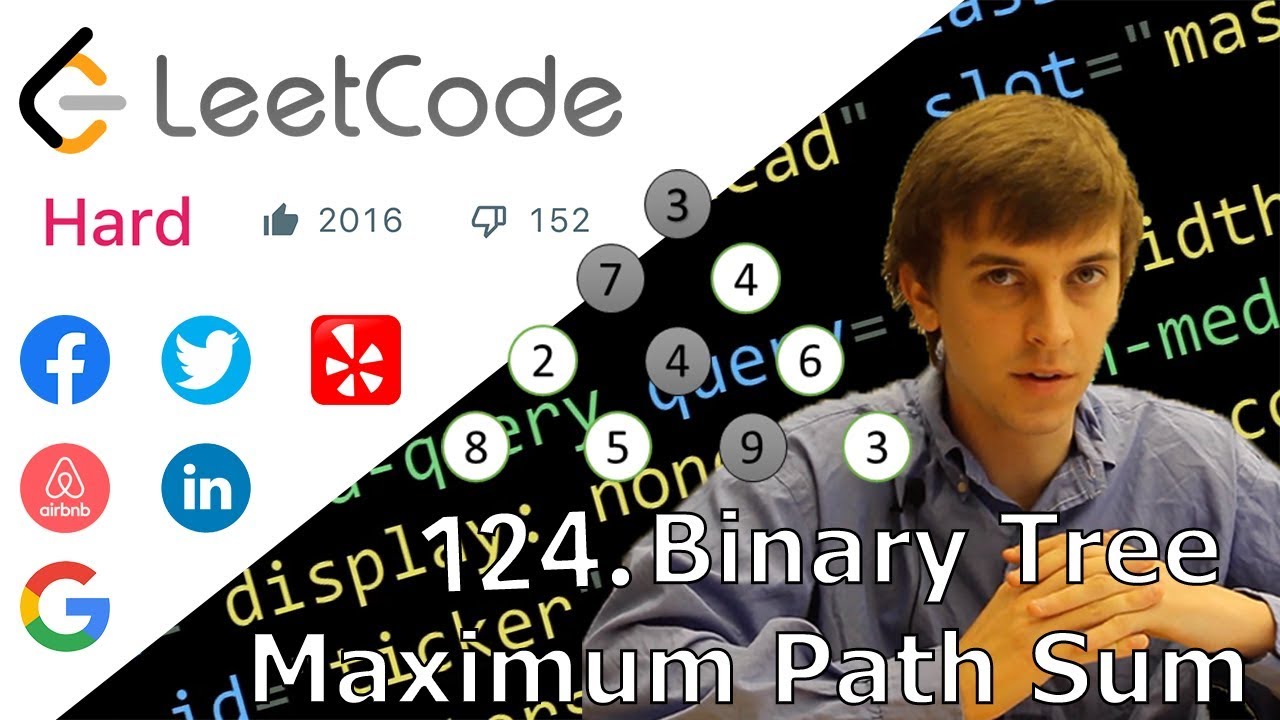 LeetCode 124. Binary Tree Maximum Path Sum (Algorithm Explained)