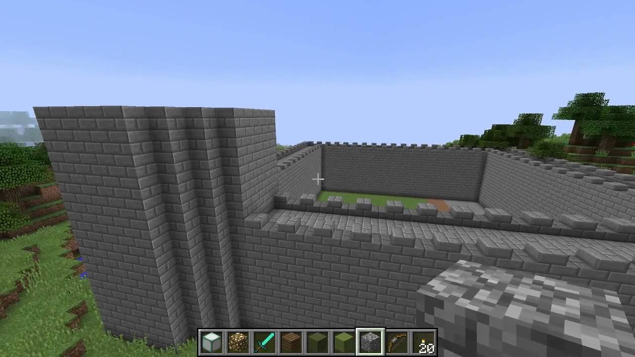 Minecraft Castle in Scriptcraft mod (work in progress)