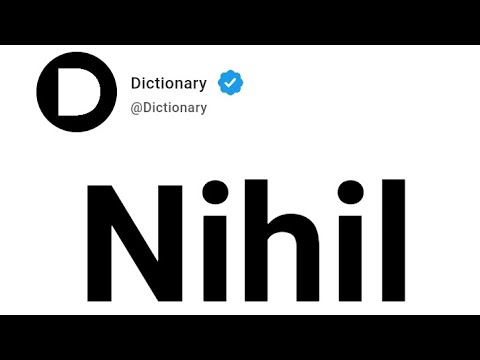 Nihil Meaning In English