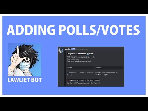 Discord LAWLIET BOT how to add VOTING / POLLS