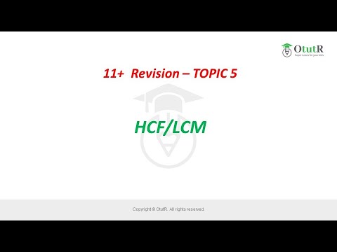 11+, KS2, Primary, UK School Entrances MATH-T-5-HCF & LCM by OtutR