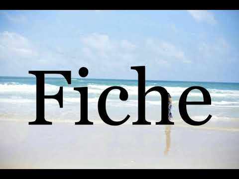 How To Pronounce Fiche๐๐๐๐๐๐Pronunciation Of Fiche