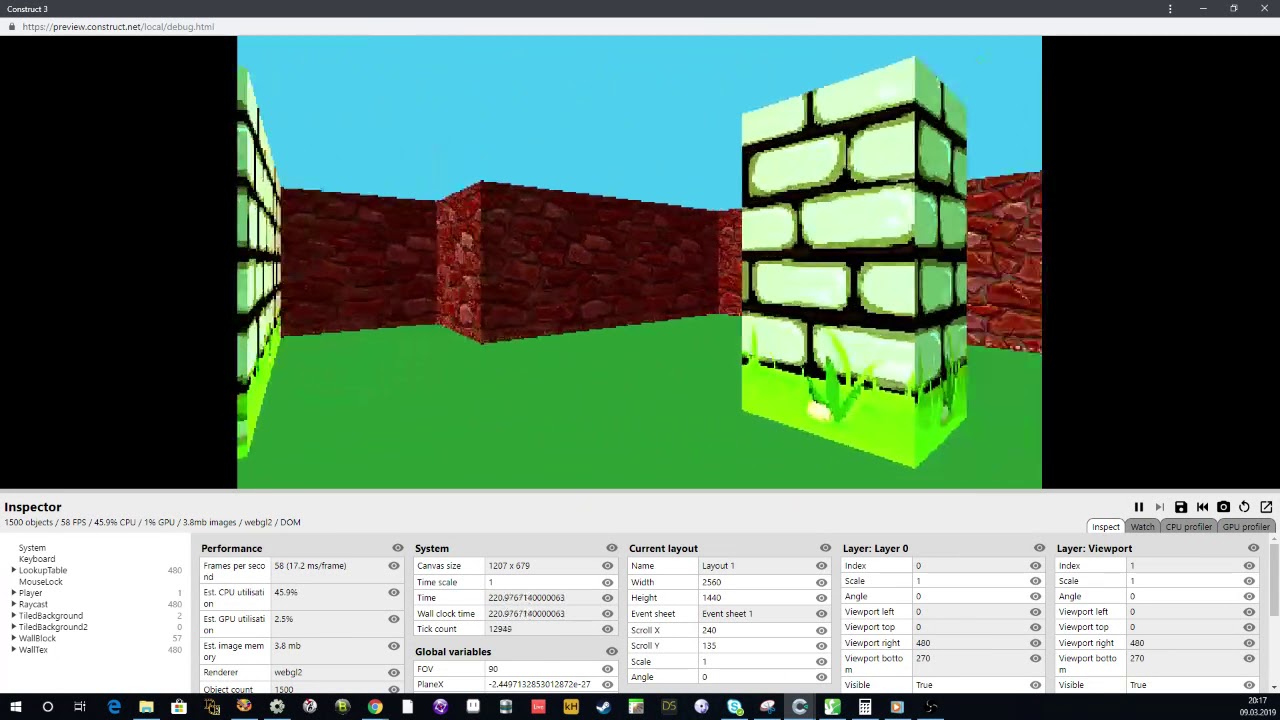 Construct 3 Raycast Engine
