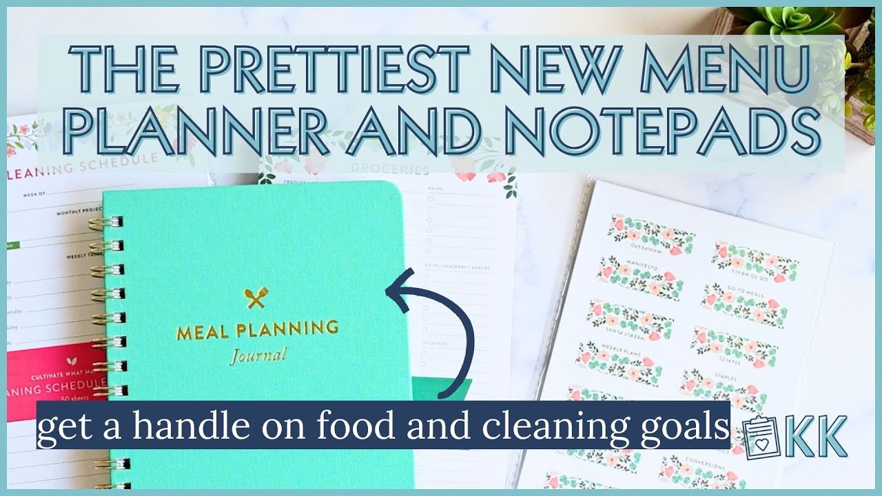 Menu and Meal Planning Journal Cleaning Schedule Notepad Cultivate What Matters NEW Products Review