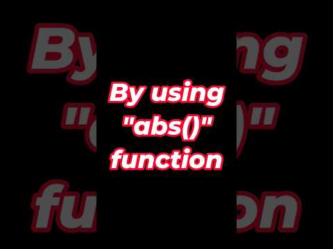 Python abs function | python abs() function 💥 #pythonfunction #pythonfundamentals #ytshorts