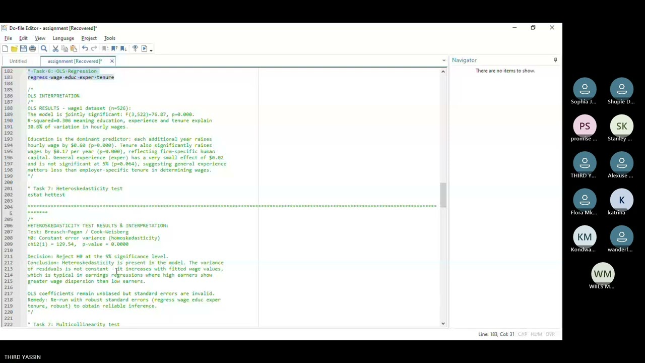 Simple Data Analysis with STATA Group 12