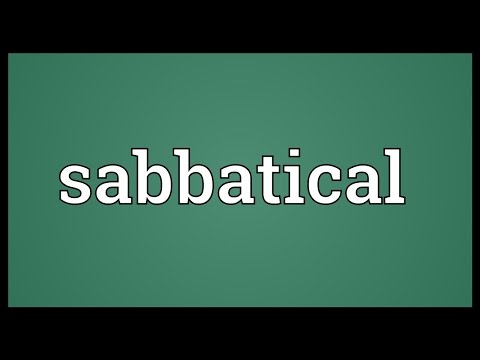 Sabbatical Meaning