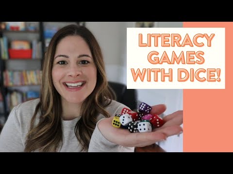 Literacy Games for Kindergarten, First Grade, and Second Grade // easy literacy games with dice!