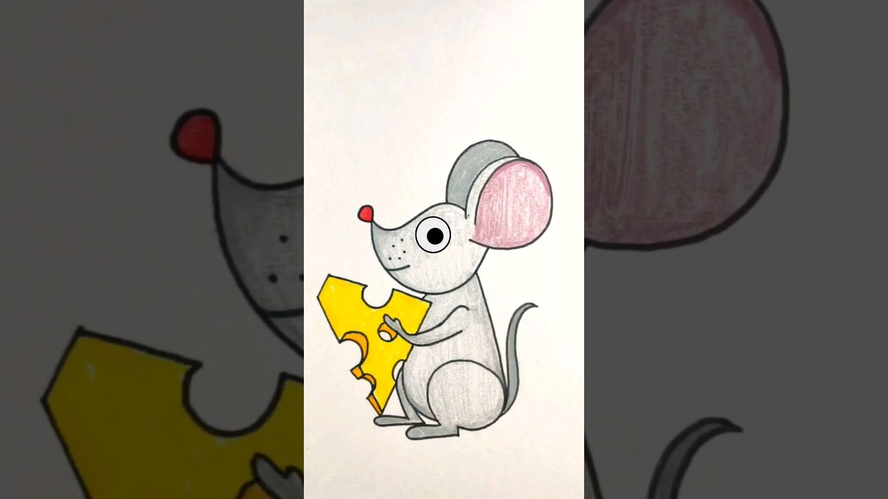 Cute mice drawing for kids #animation #cutedraws #cutedrawing #shorts