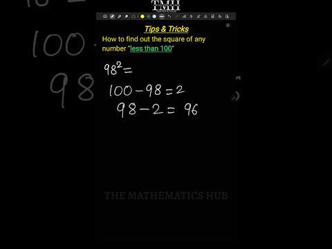 π― Easy Trick to Find Square of Numbers Less Than 100 | Mental Math Magic! #shorts #maths #trending
