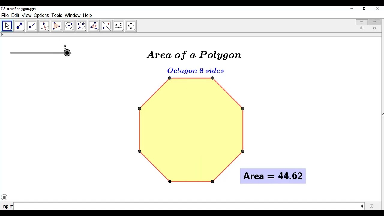 Area of Polygon using GeoGebra