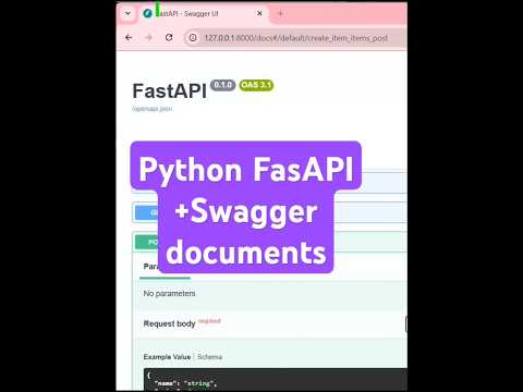 Build FastAPI REST API in Python + Swagger Documentation #shorts #short #viral #infysky #shortvideo