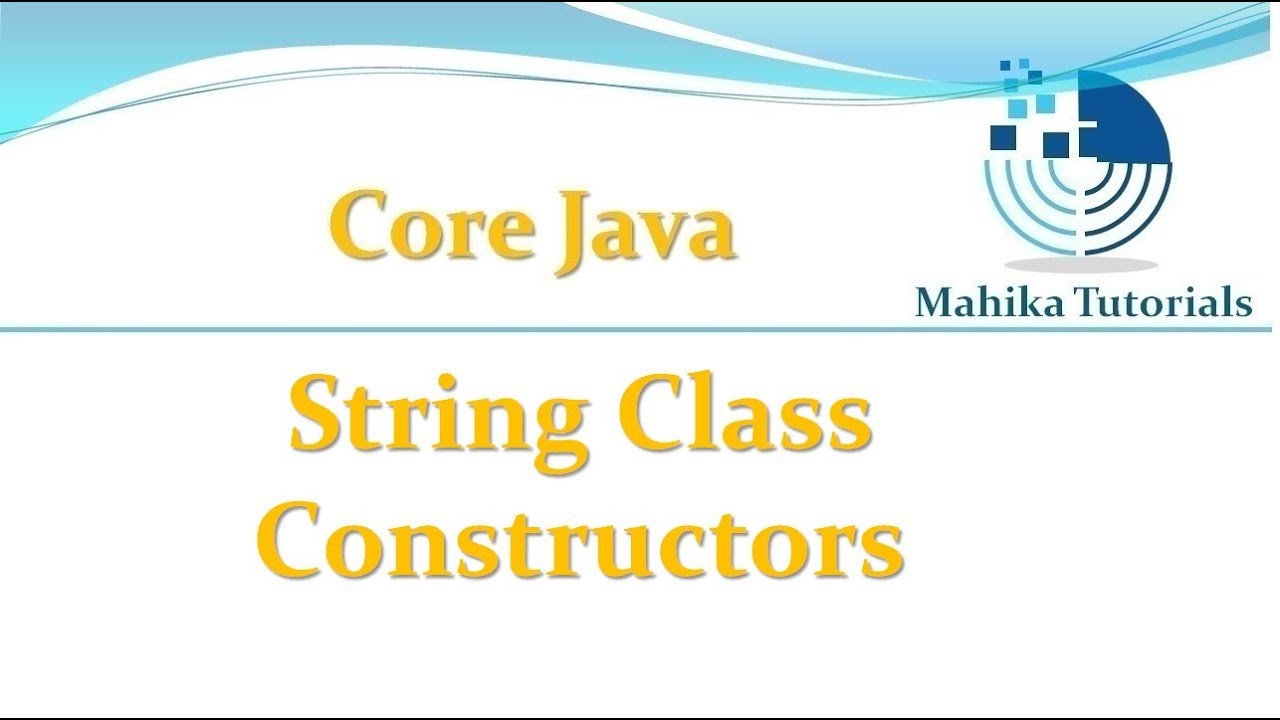 Core Java 77 - String Class Constructors