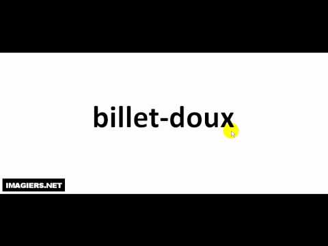 How to pronounce in French # billet doux