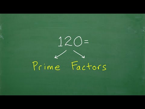 Completely FACTOR 120 – Write as PRIME Factors….