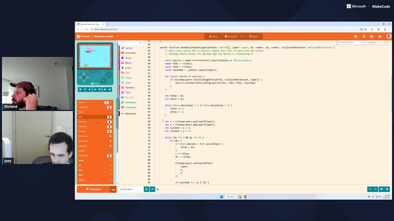 Still working on tilemap layers in MakeCode Arcade!