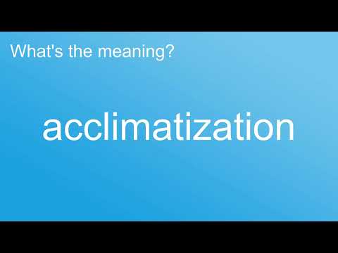 What's the meaning of "Acclimatization", How to pronounce? #meaning #pronunciation #Dictionary