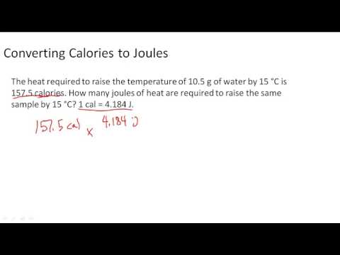 Converting calories to joules