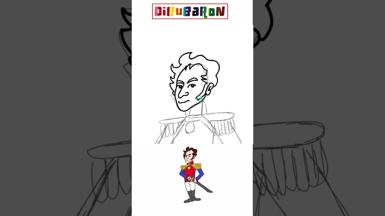 Drawing Simon Bolivar step by step