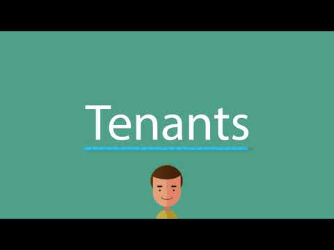 Tenants pronunciation