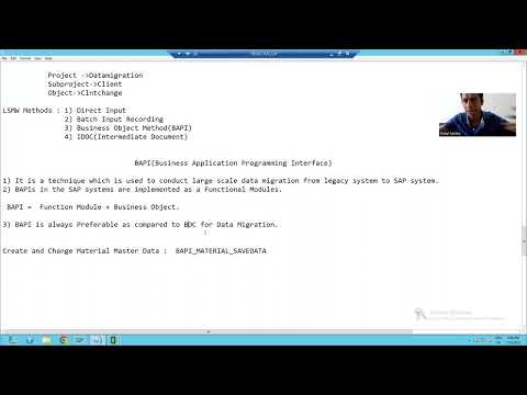 24 - Data Migration Techniques - BAPI Part1