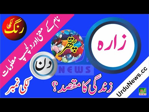 Zara Name Meaning in Urdu and Lucky Number | Islamic Girls Name | Dr Qasim Malik | Urdu News
