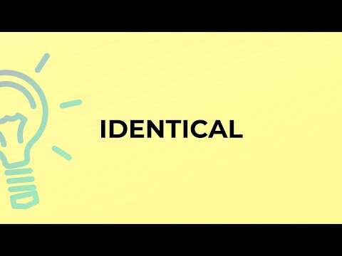 What is the meaning of the word IDENTICAL?