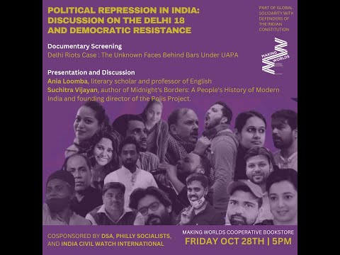 Political Repression in India: Discussion on the Delhi 18 and Democratic Resistance