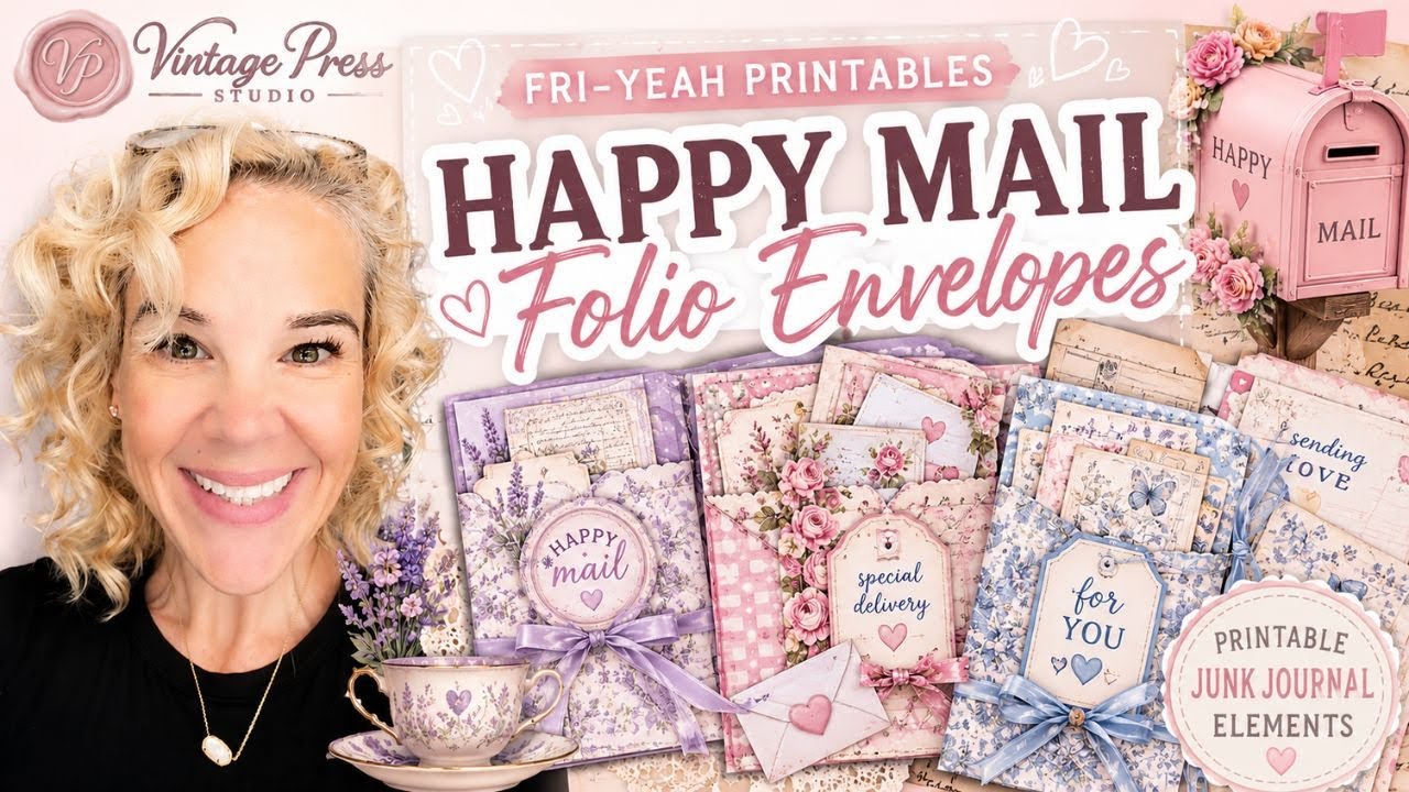 Happy Mail Loaded Tag, Folio, Envelope, Junk Journal Element-Ephemera