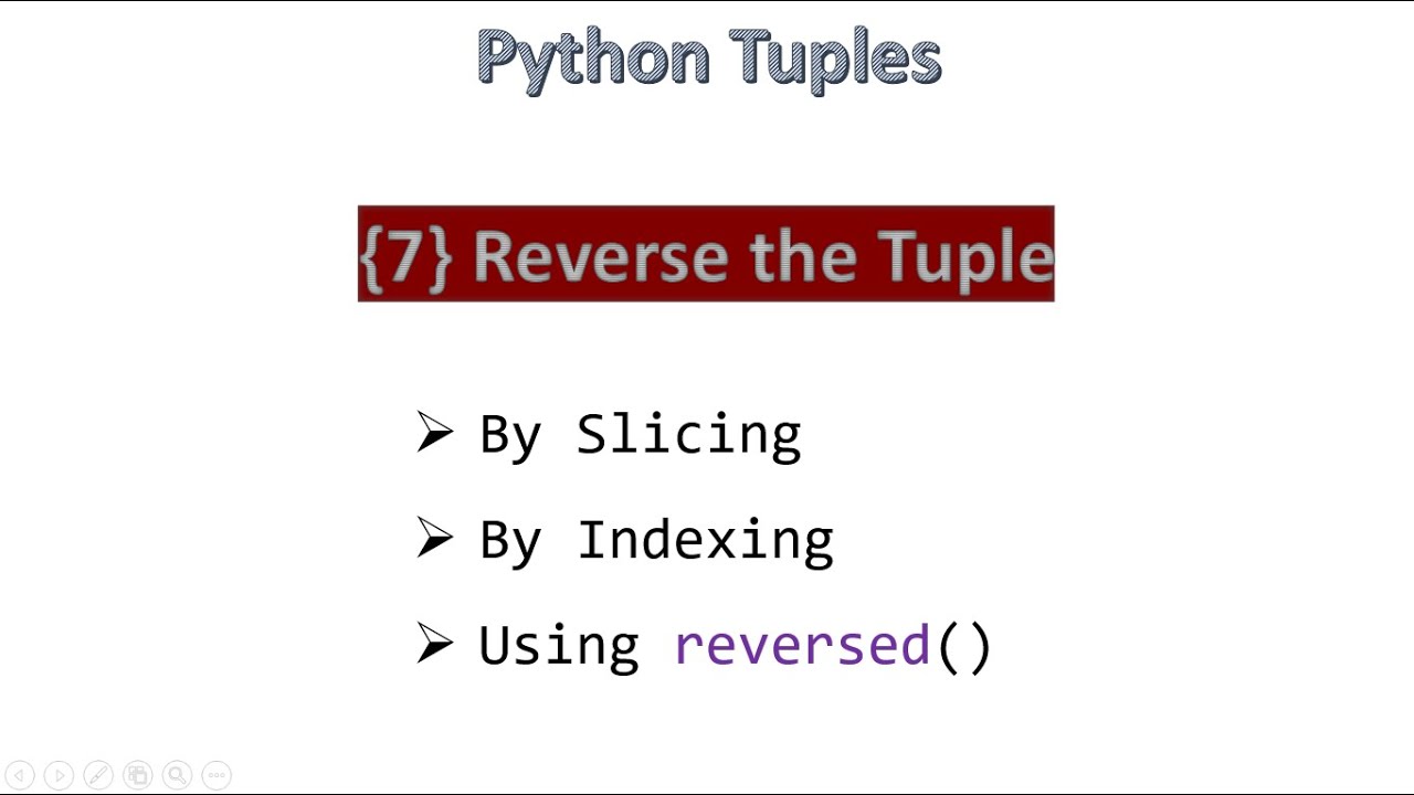 {7} Reverse the Tuple || Python [ Hindi ]