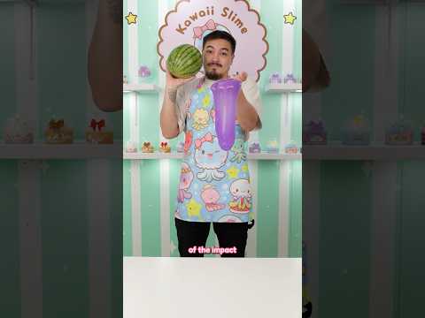 Can slime save a watermelon from a drop? 🤔 #stem #education #shorts