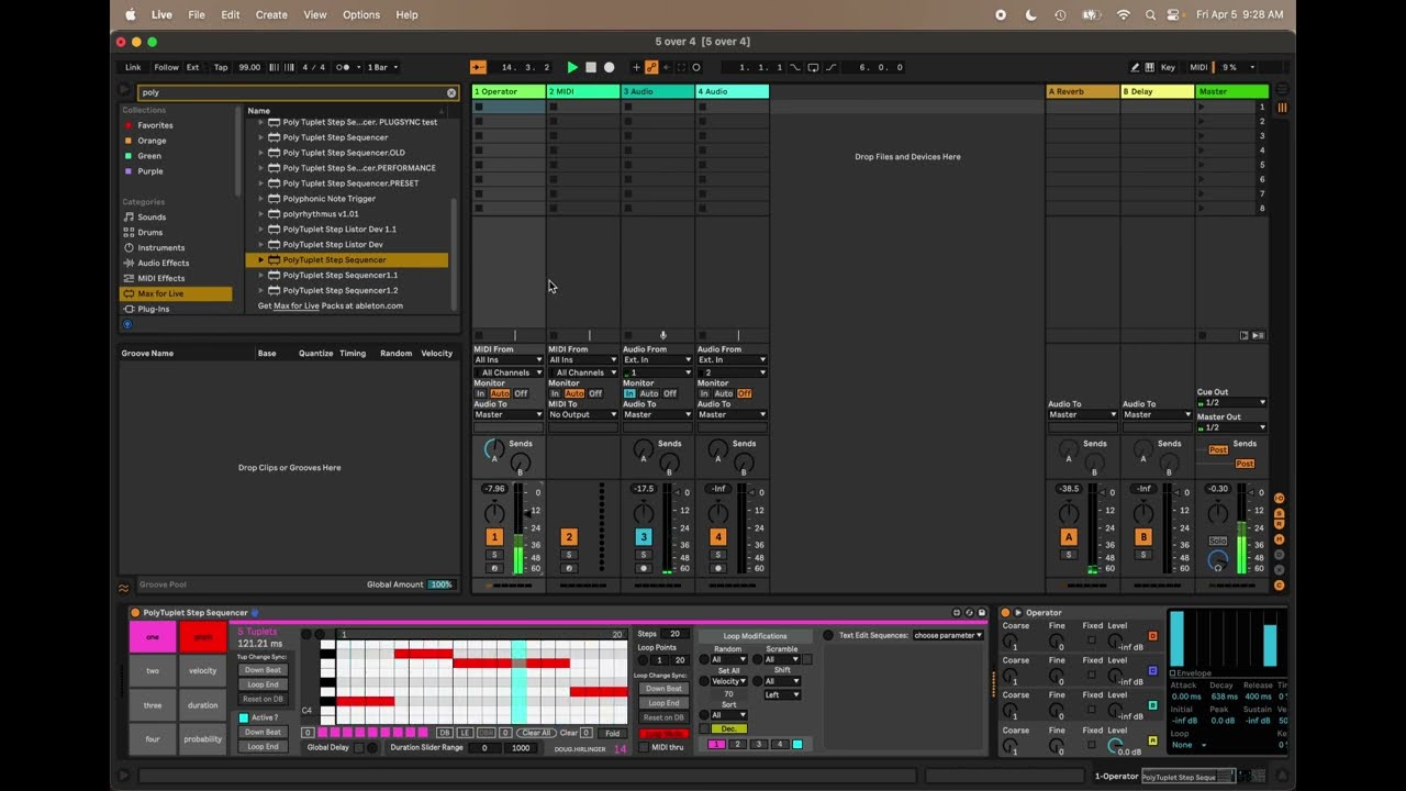 How to Create 5 over 4 Polyrhythm in Ableton Live