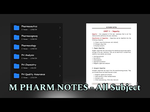 M Pharm Notes | All Subject| #mpharm #mpharmacy #notes #pharmaceutics #ph_chemistry #pharmacology