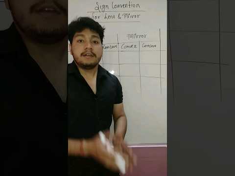 Short Trick 🔥For Sign Convention of Lens & Mirror #science #sciencefacts #shorts #class12 #class10
