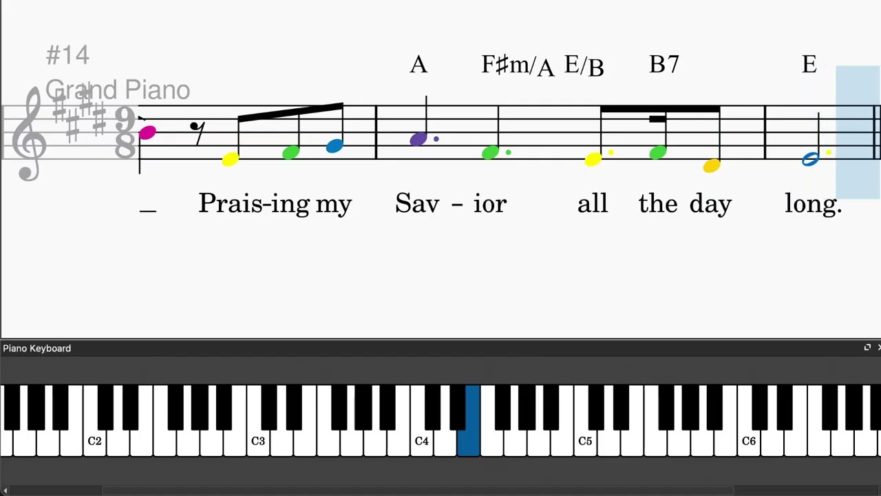 Blessed Assurance by Phoebe Palmer Knapp - Easy piano tutorials with leadsheet and chords
