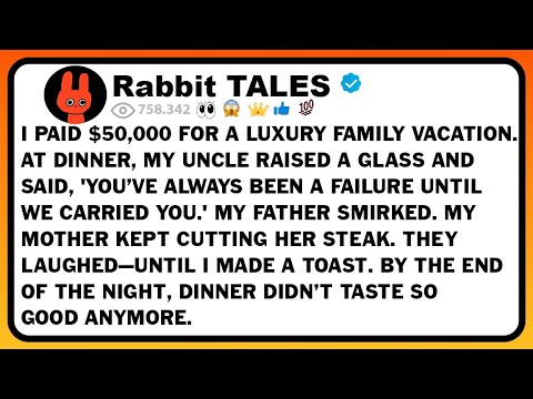 I paid $50,000 for a Luxury Family Vacation. At dinner, my Uncle raised a glass and said, 'You’ve