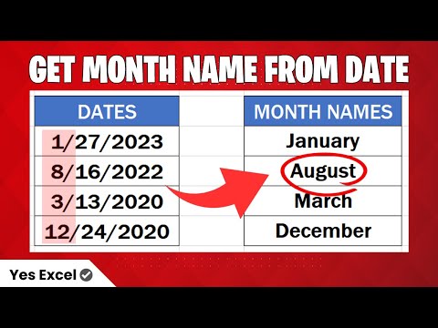 Get Month Name from a Date in Excel