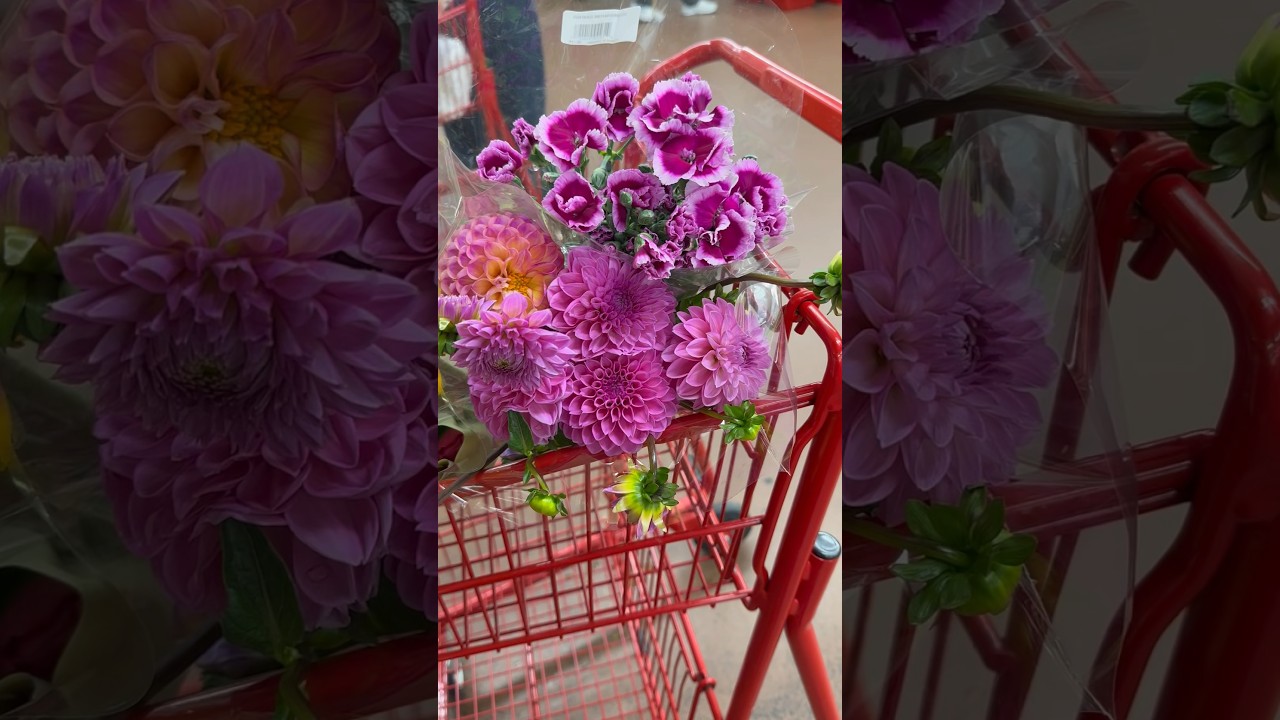 Buying flowers at Trader Joe’s