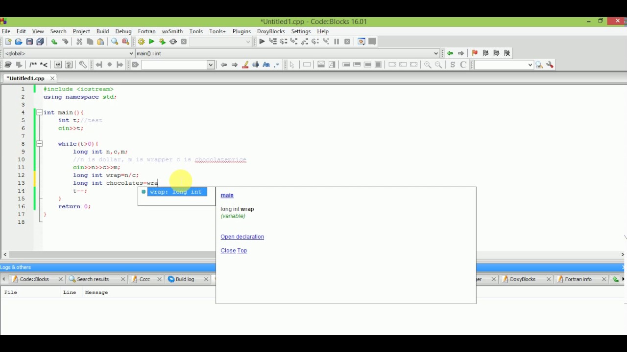Chocolate Feast problem Hackerrank coderinme