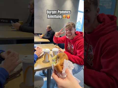 Burger Pommes Anleitung 🍟🍔 #shorts #lukasbs #burgerpommes