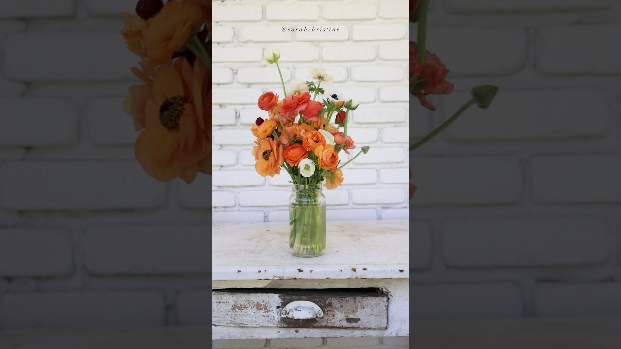 Creating a Flower Bouquet with Ranunculus and Anemone 🌸💐 | French Garden Party #flowers