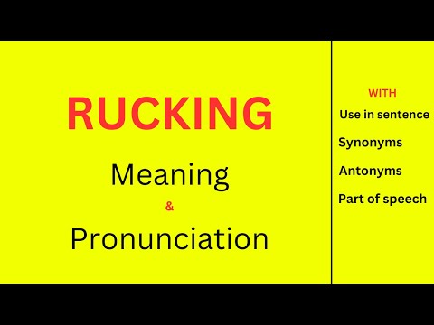 What is Rucking | Rucking | English Pronunciation Practice