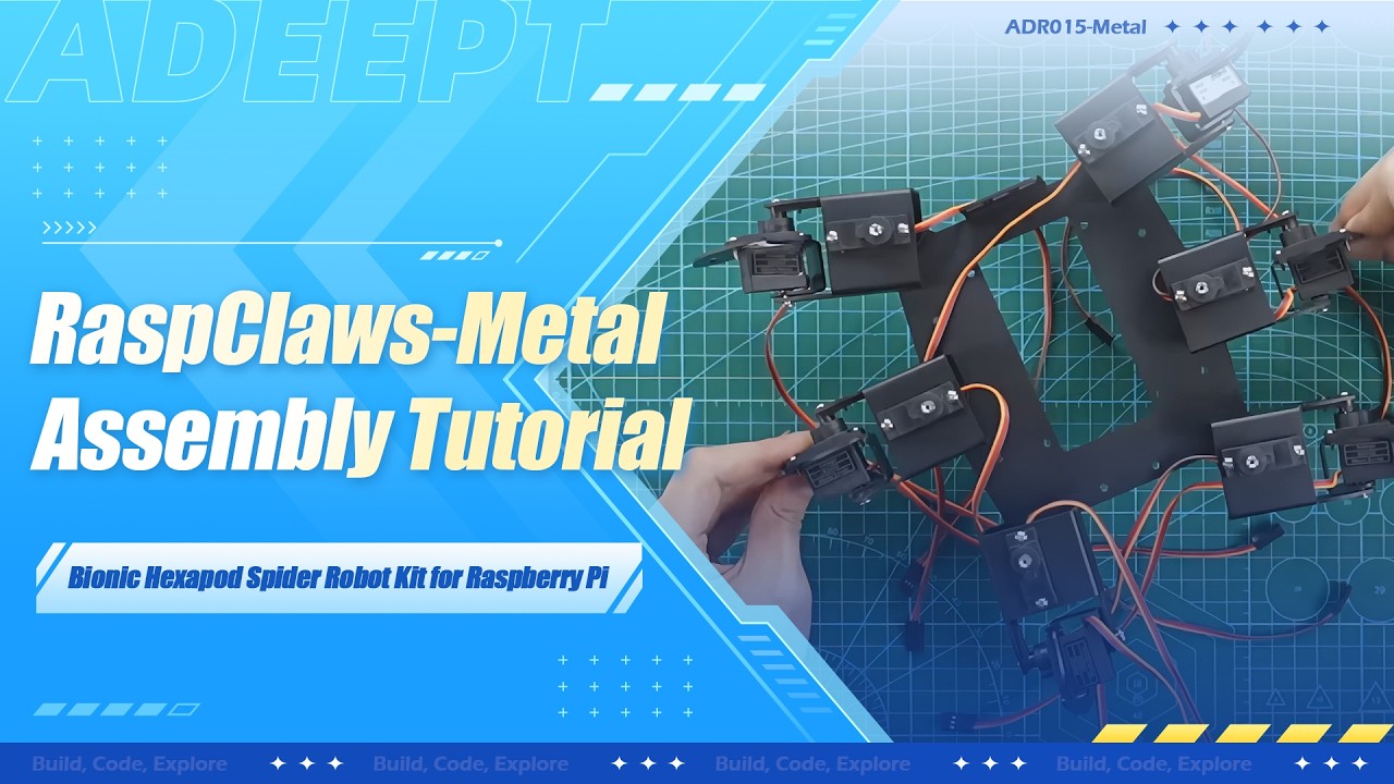 Adeept Ultimate RaspClaws Hexapod Spider Robot Kit for Raspberry Pi | Assembly Tutorial