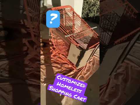 Customizing Shopping Cart For Homeless Woman #homeless #shoppingcart #short