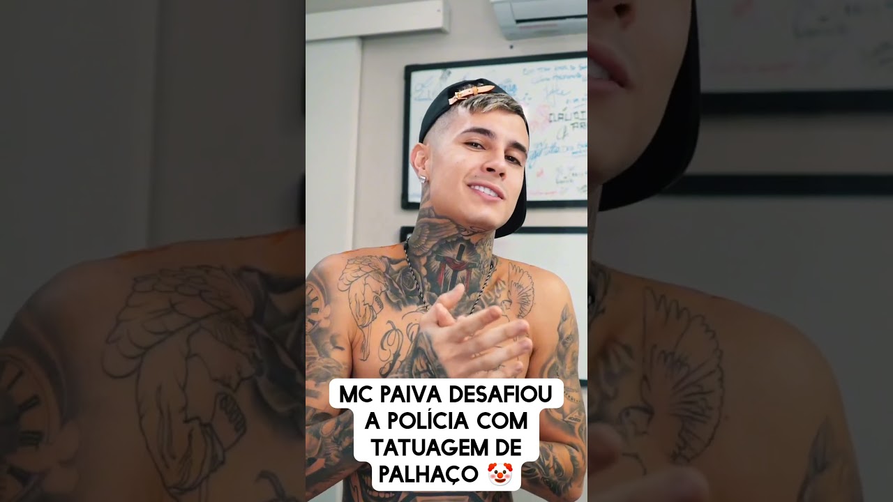 MC PAIVA DESAFIOU A POLÍCIA COM TATUAGEM DE PALHAÇO 🤡 #mcpaiva #funk #viral