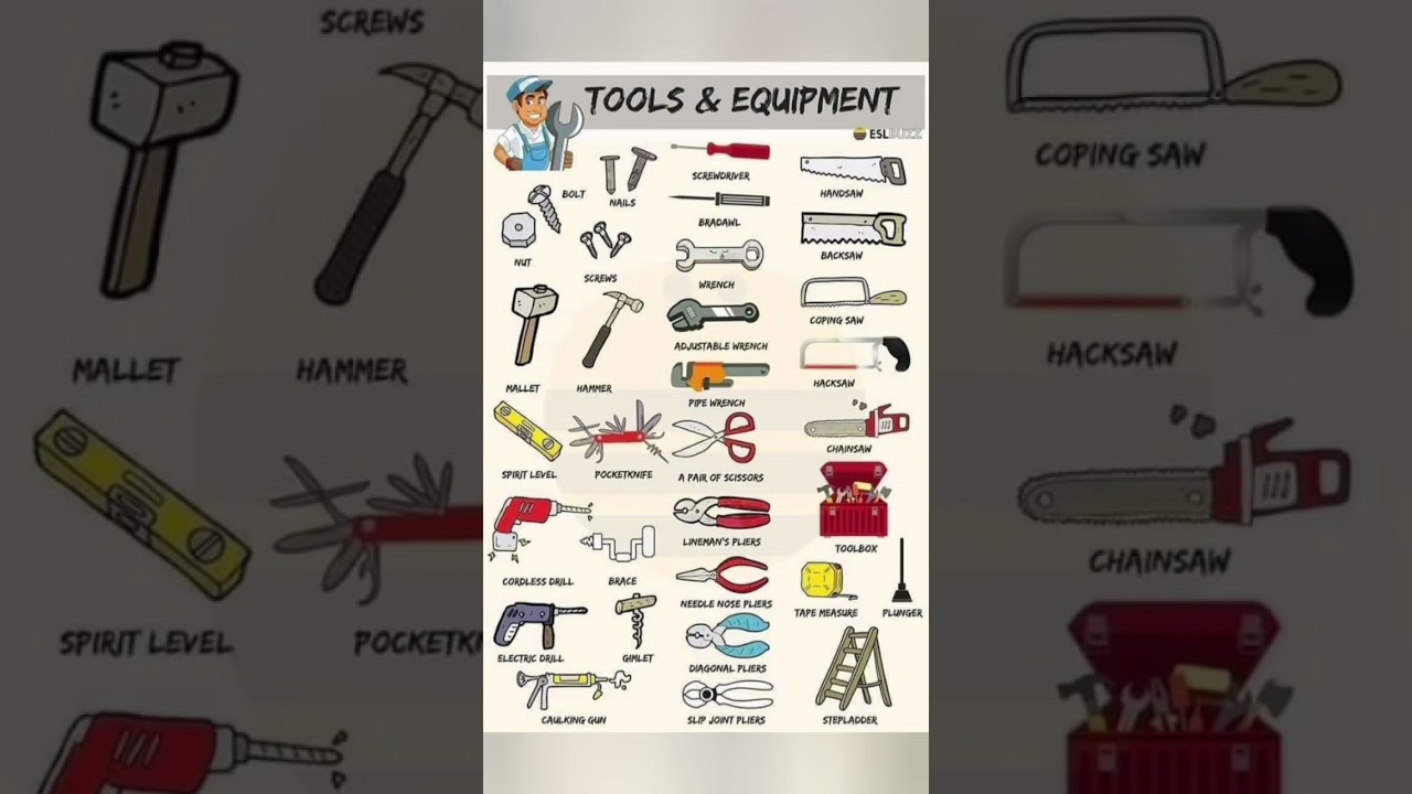 Different types of tools and equipment #shorts #trend #construction #tools #equipment #homeutilities